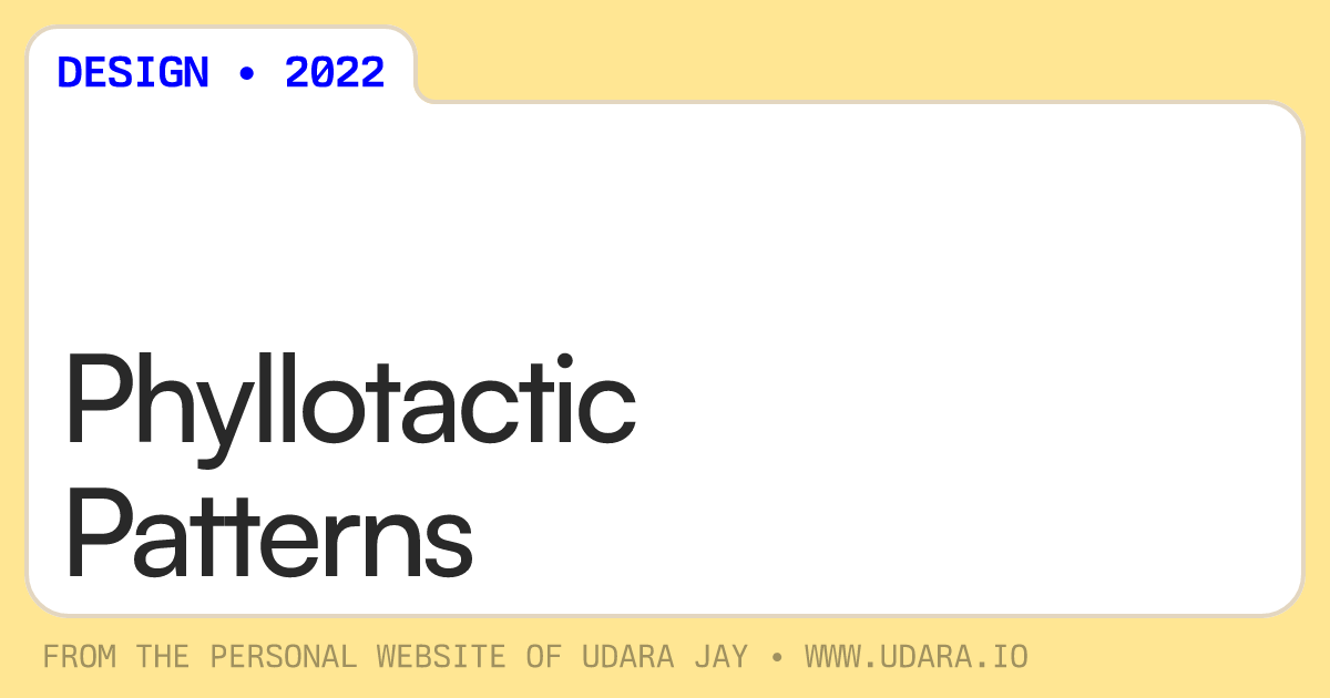 Phyllotactic Patterns