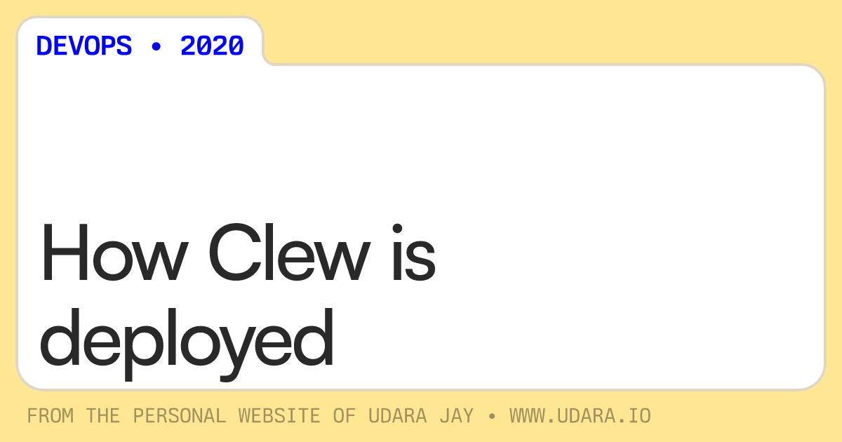 How Clew is deployed