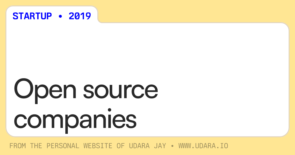 Open source companies